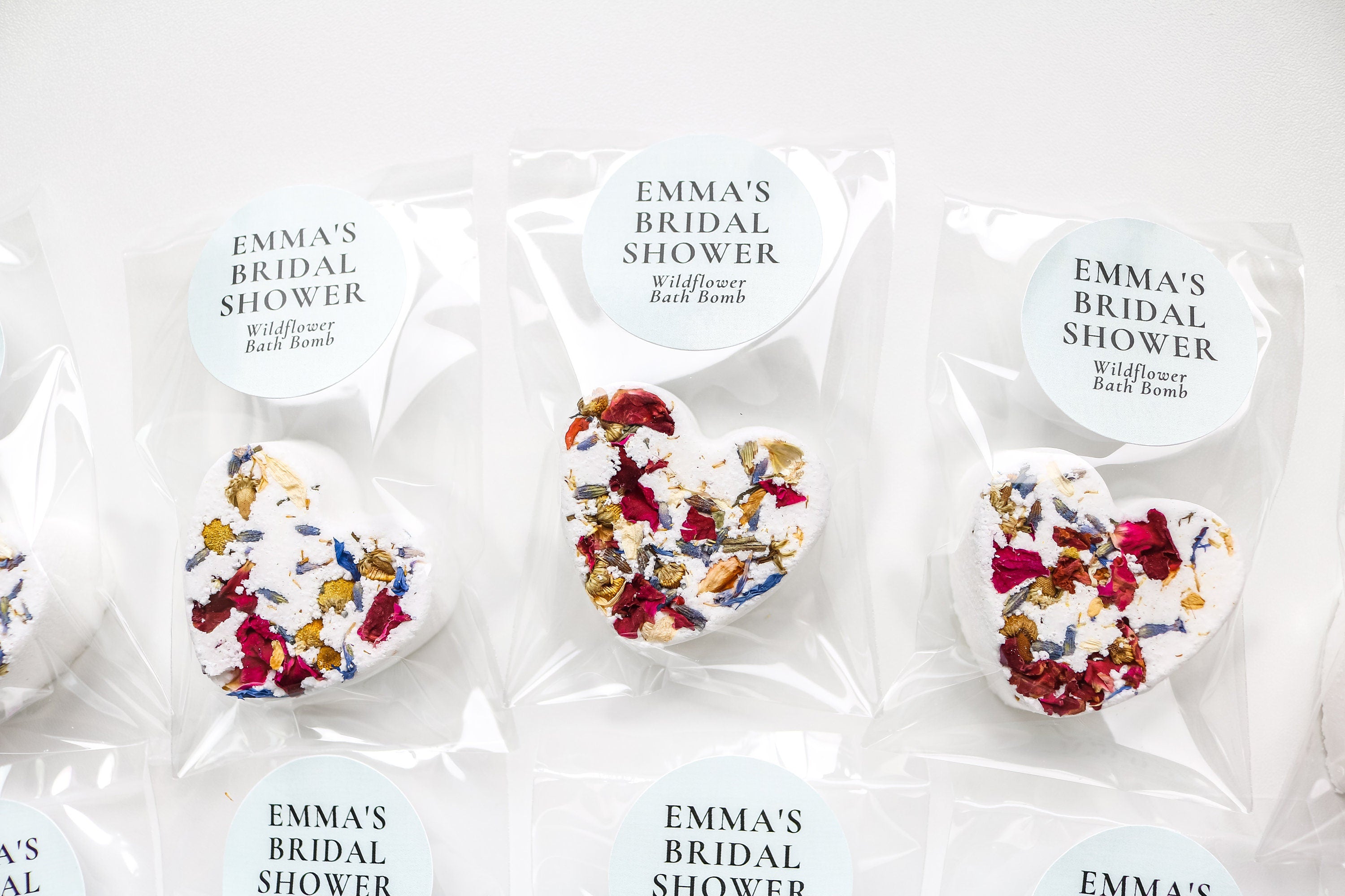 Personalized Wildflower Bath Bomb Favors, Baby Shower Favors, Bridal S