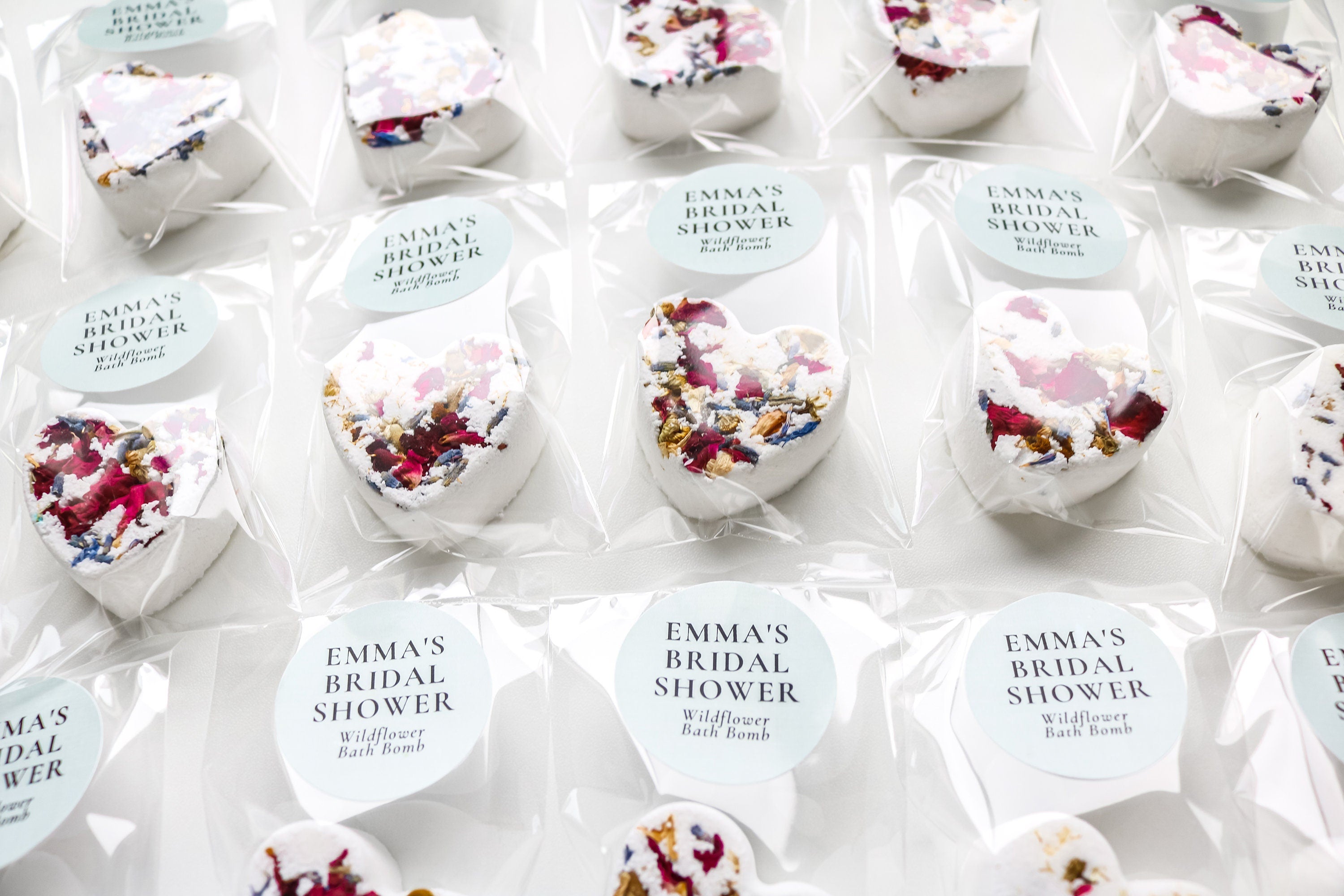 Personalized Wildflower Bath Bomb Favors, Baby Shower Favors, Bridal S